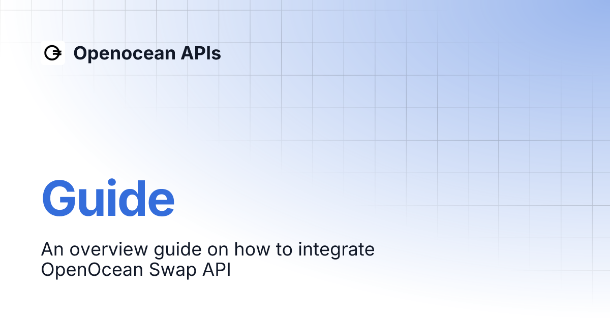 Guide | Openocean APIs